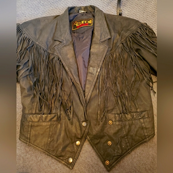 Euro Top Mono of California | Jackets & Coats | Vintage Fringe Leather ...